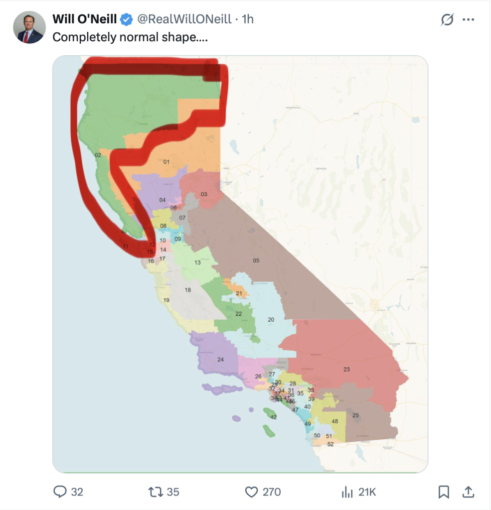 Newsom’s Leaked Draft Redistricting Maps Show Gerrymandering on Steroids of California’s New ...